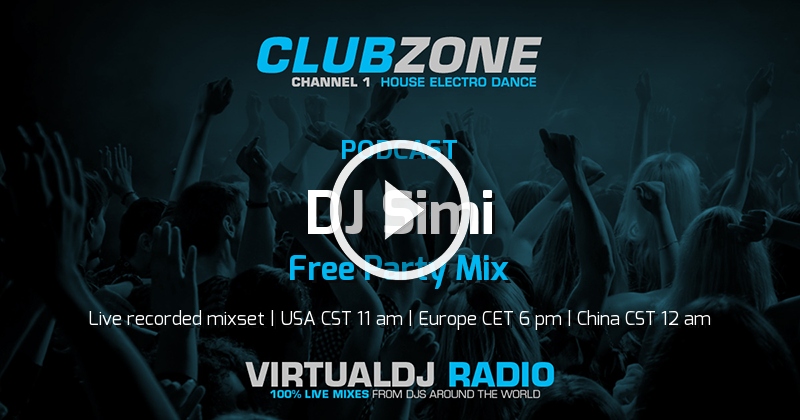Dj Simi - Free Party Mix | April 21st 2025 - 16 UTC | Clubzone Podcast | VirtualDJ Radio