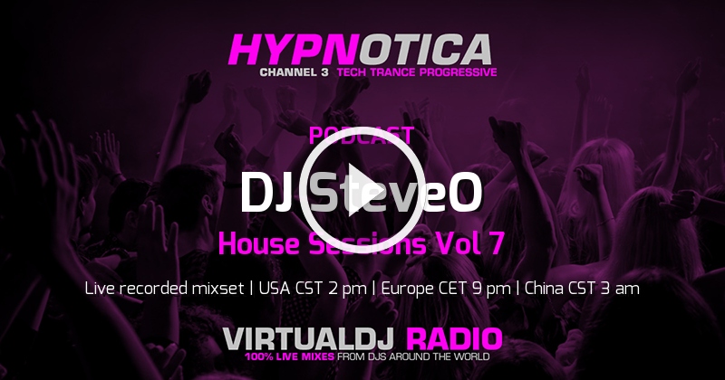 Dj Steveo - House Sessions Vol 7 | April 29th 2025 - 19 UTC | Hypnotica Podcast | VirtualDJ Radio